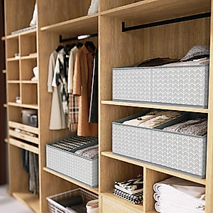 DIMJ Trapezoid Storage Bins, 3 Packs Closet Baskets, Foldable Fabric Baskets for Clothes, Baby Toiletry, Toys, Towel, DVD, Book Arrow