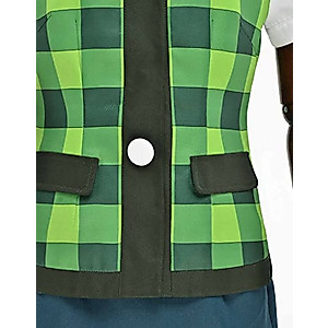 miccostumes Women's Cosplay Costume Secretary Summer Suit Cute Green Checkered Vest Full Set with Headdress (green, M)