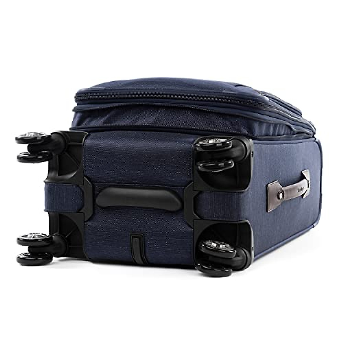 Travelpro Platinum Elite Softside Expandable Carry on Luggage, 8 Wheel Spinner Suitcase, USB Port, Suiter, Men and Women, True Navy Blue, Carry On 21-Inch