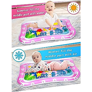SEPHIX Baby Stuff for Newborn Toys 0-3-6-12 Months Girls Gifts, Infant Toys 0-6 Months Crawling Inflatable Water Tummy Time Mat, Montessori Activity Center for Babies Development Toys 6 to 12 Months
