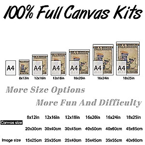 Mingchu Diamond Painting DIY Kits Purple Tail Book Dragon Books and Hot Coffee Full Circle Crystal Embroidered Waterproof Canvas Cross Stitch Kits,for Home Decor Restaurant Decor 8x12inch