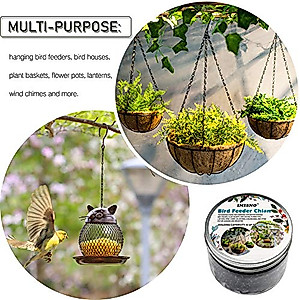 Hanging Chain for Bird Feeders, Birdbaths, Chimes, Planters, Lanterns and Ornaments, Wedding Decoration, Metal Hook, Outdoor/Indoor Use(Black,156 Inch)