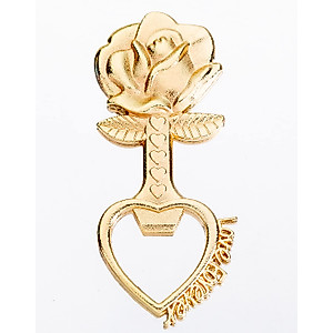 24PCS Rose Flower Shape Love Forever Design Bottle Openers for Wedding Favors Bridal Shower Favors,Decorations,Souvenirs and Gifts for Guests (24, rose flower)