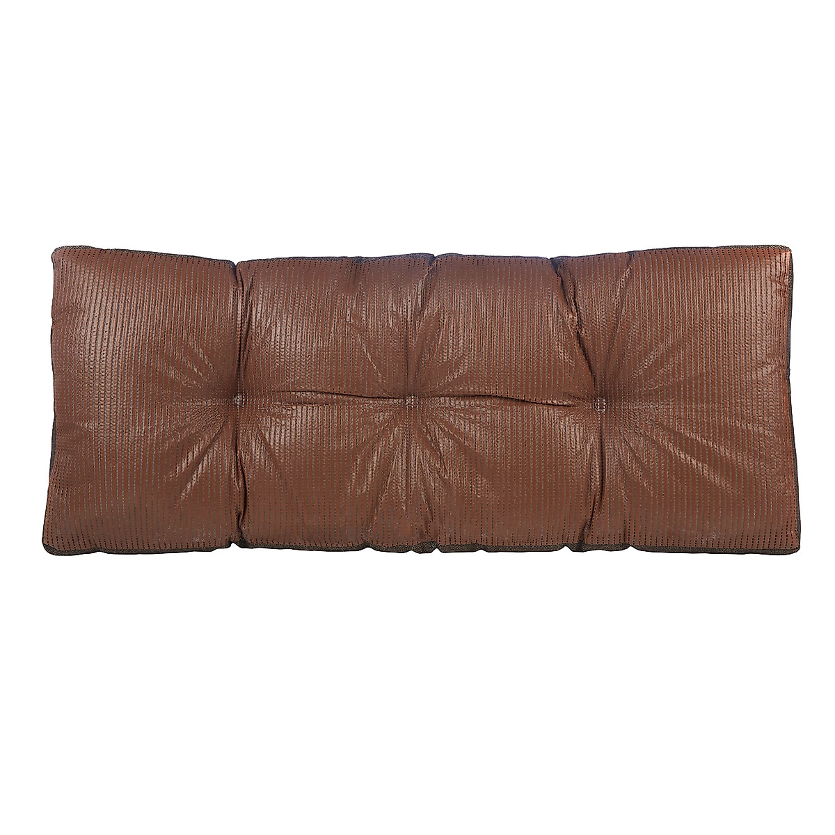 Klear Vu The Gripper Omega Non-Slip Tufted Bench Cushion for Indoor Furniture, Entryway Storage, Bay Window, Corner Nook or Piano Seat, 43 Inches, 06 Gold