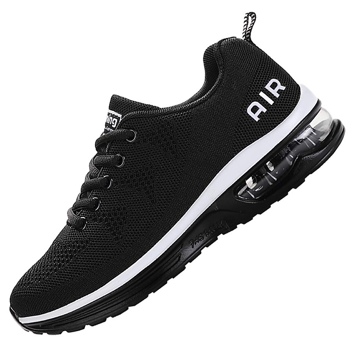 MEHOTO Mens Air Running Sneakers, Men Sport Fitness Gym Jogging Walking Lightweight Shoes, Color BlackWhite, Size 10