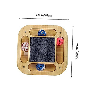 TOGEVAL Cat Scratching Post Cat Playing Board Cat Scratcher Rugs Cat Scratch Board Cat Amusement Turntable Cat Scratch Mats Kitten Corrugated Cat Scratcher Houses Pet Cat Turntable Cloth