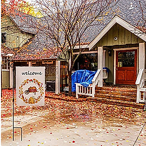 Garden Flag Holder Stand-4 Pack Garden Flag Pole 13.5" Width Premium Lawn Flag Pole Holder with Anti-Wind Clip for Outdoor Garden Lawn