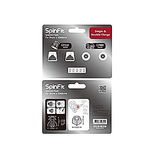 SpinFit Special Pack CP800+CP240 (Medium) - Patented Silicone Eartips for Replacement (2 Pairs) (3.5mm Nozzle Dia.)
