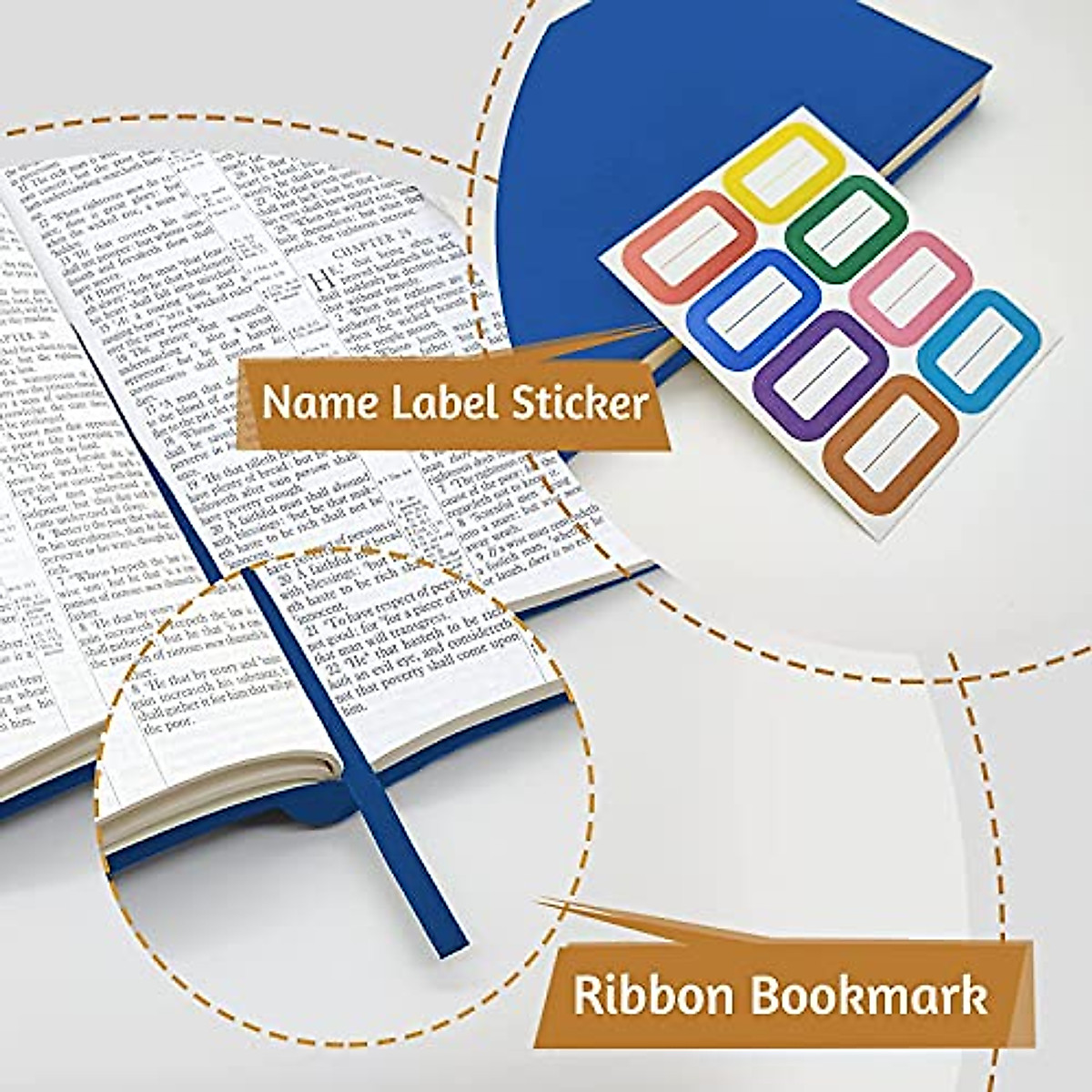 Blue Book Covers 3 Pack, 6"x9" Stretchable Book Sox Suitable for Most Hardcover Books, Up to 8.5”X9.5” Durable and Washable, Reusable Protective Cover for Textbooks