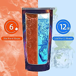 IYERSKD Moon Starry Galaxy 20 oz Stainless Steel Tumbler Vacuum Insulated Leakproof Travel Mug for Car Office Gym