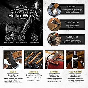 1844 Helko Werk Germany Vario 2000 Heavy Log Splitter - German Made Splitting Axe and Splitting Maul and Best Axe for Splitting Wood and Splitting Firewood Heavy Splitter - Head 6.5 lbs, Handle 36 in. (Heavy Log Splitter) #10058