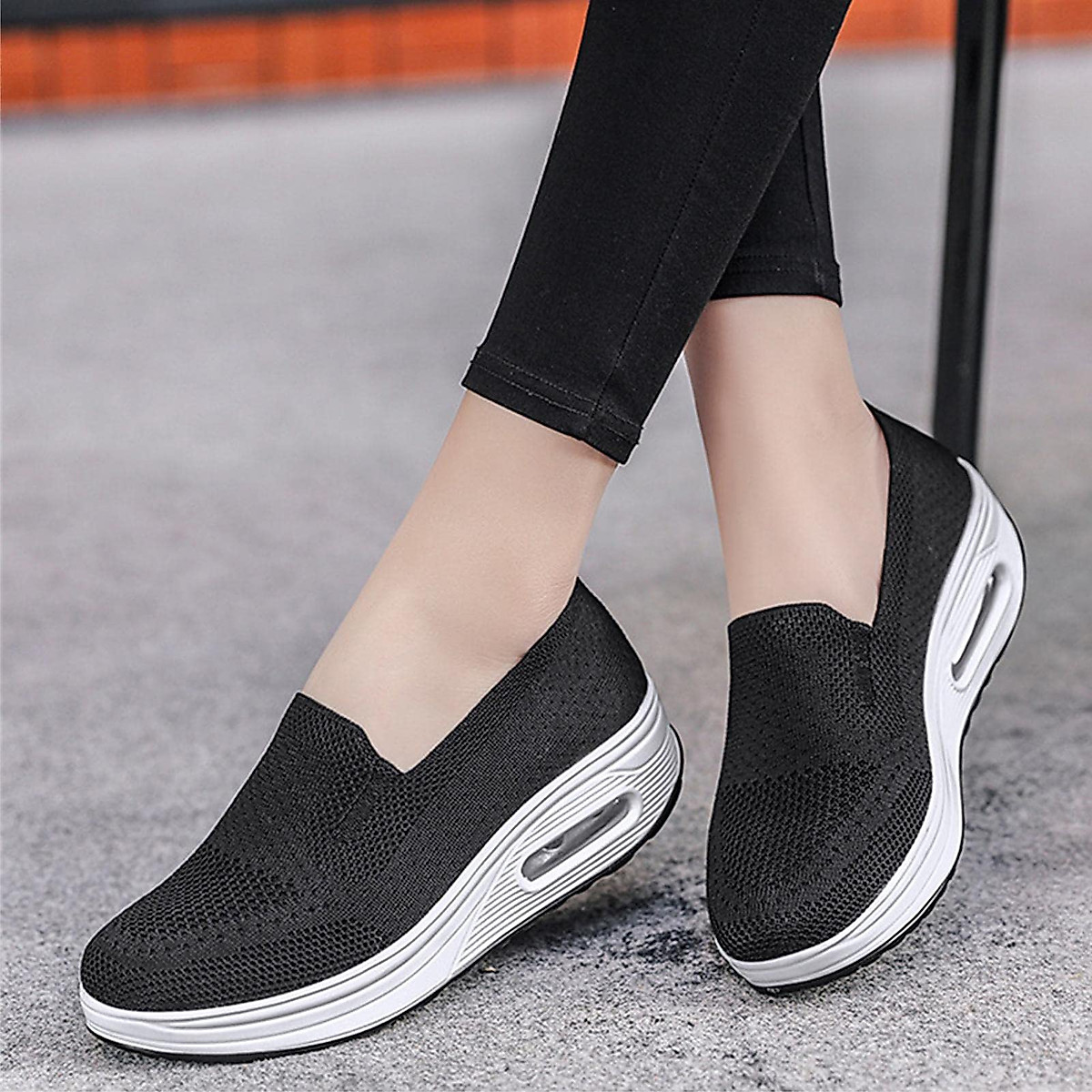 PASUKIT Orthopedic Shoes for Women | 2023 New Orthopedic Sneakers for Women | Women's Casual Walking Arch Support Shoes Black