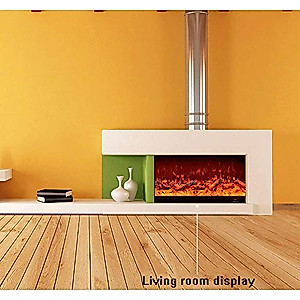 JYCCH Electric Fireplace Wall-Mounted 700mm Built-in Electric Fireplace Electric Fireplace Portable Electric Stove with Realistic Wood fire Flame Effect Adjustable tat overheating