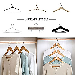 QWDLID 40 Pieces Clothes Hanger Connector Hook Cascading Clothes Hooks Multi-Layer Organizer Heavy Duty Hanging Clips for Cabinets, Clothes Storage, Coat, Bag, Belts