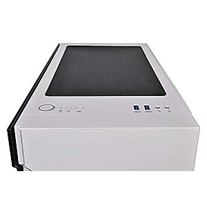 Thermaltake H200 Tempered Glass Snow Edition RGB Light Strip ATX Mid Tower Case with One 120mm Rear Fan Pre-Installed CA-1M3-00M6WN-03