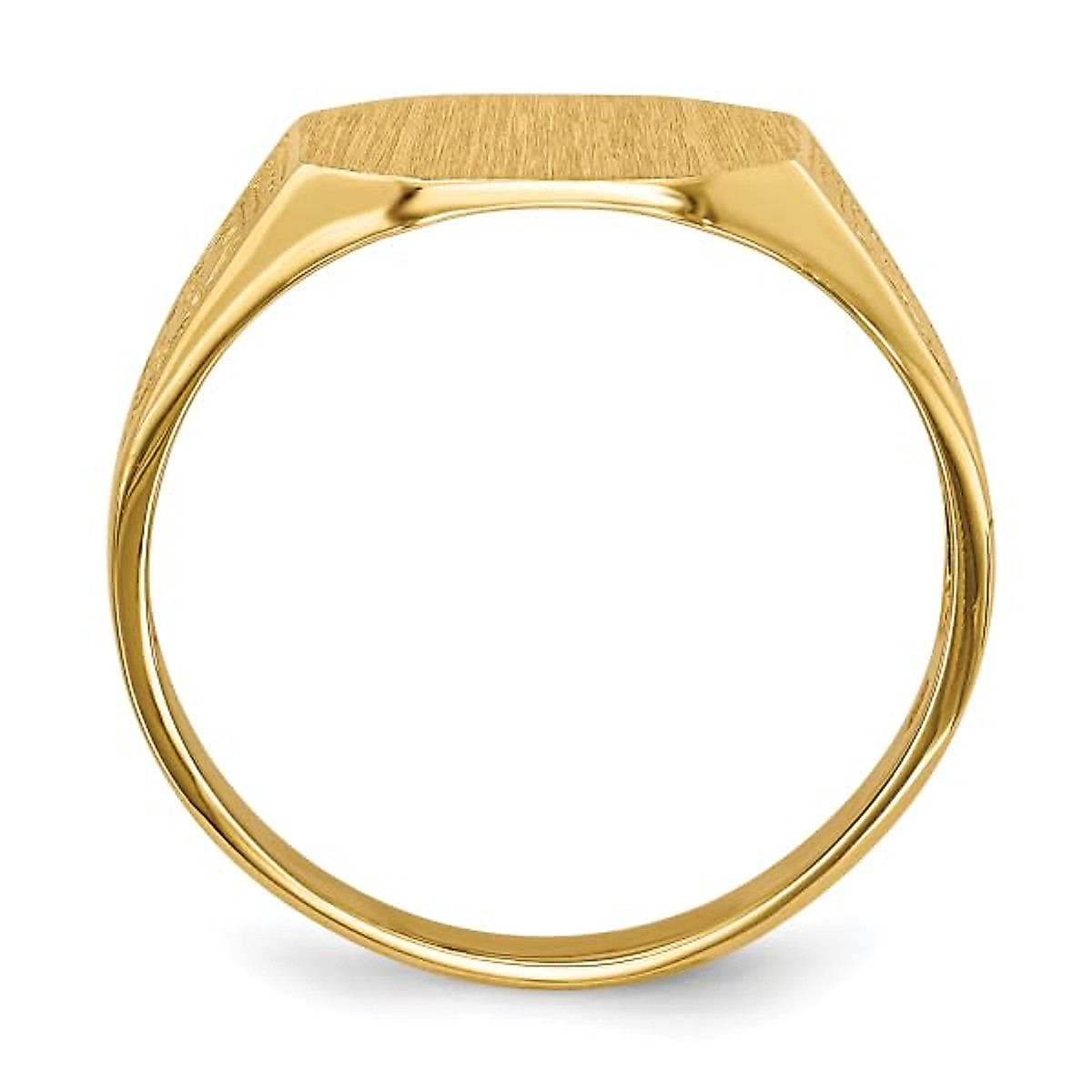 IceCarats 14K Yellow Gold Custom Engraved Signet Ring Handmade Personalized Monogram Initial Letter Band Size 6.00