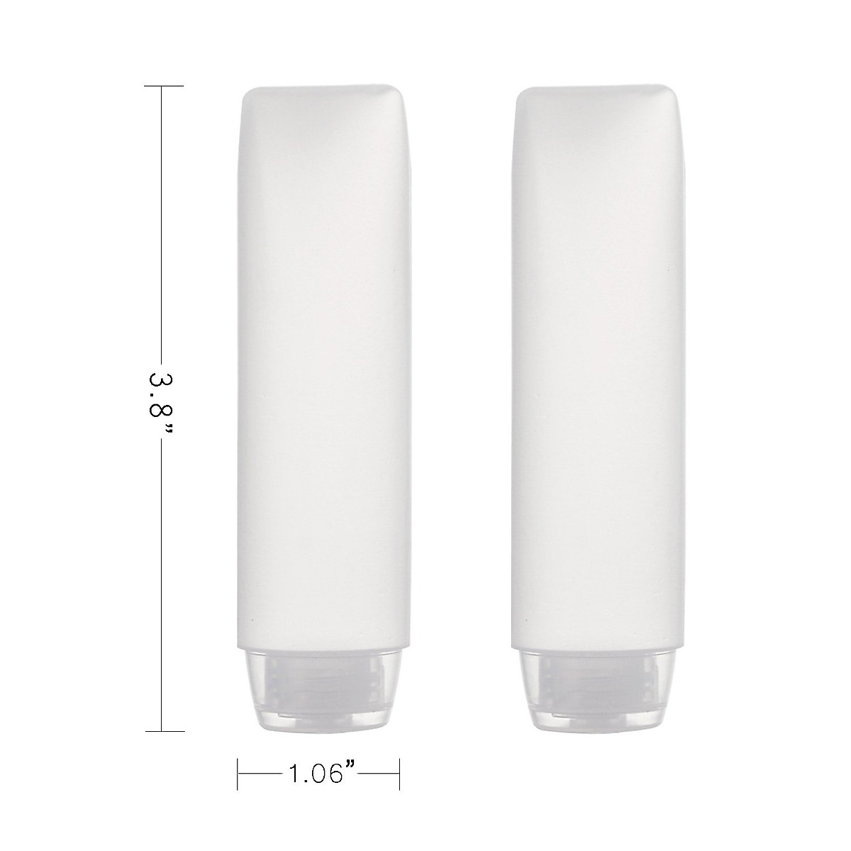 OTO 6 Pack Travel Size Plastic Squeeze Bottles for Liquids, 30ml/1 Fl. Oz TSA Approved Makeup Toiletry Cosmetic Containers