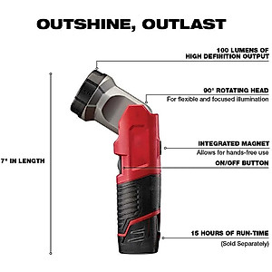 Power Tool Combo Kits,For Milwaukee Tools Combo Kit Milwaukee 2498-25 M12 12v Cordless Lithium-Ion Compact 5 Tool Combo Kit,Drill Driver,Impact Driver,Ratchet,Hackzall, Led Work Light