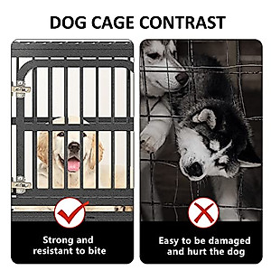 38 inch Heavy Duty Dog Crate | Dog Kennel for Small Medium Large Dog | Strong Metal Escape Proof Dog Cage | Removable Tray & Lockable Wheels