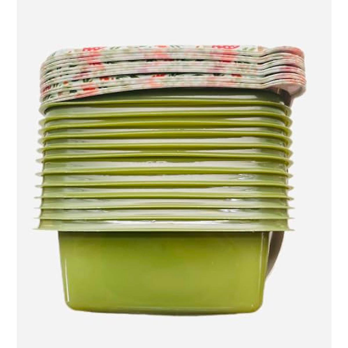 Core Essentials Food Storage Containers, 33.8 oz/1 L, Set of 24 Pieces (MUSHROOMS)