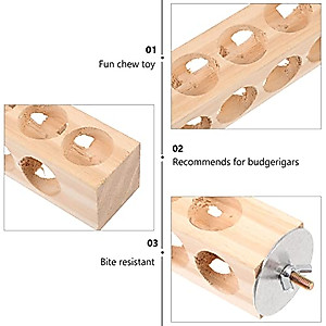 PATKAW Hamster Toys Hamster Toys Hamster Toys of 2 Parrot Hamster Stick Parrot Stick Toy Wooden Bird Perch Bird Climbing Stand Toy Parrot Cage Swing Set Accessories Hamster Accessories Wooden Toys