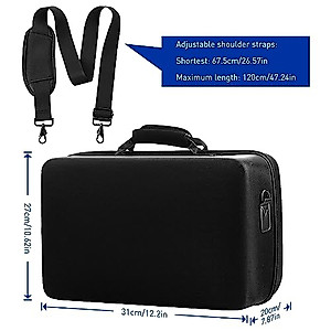 RHOTALL PS5 Travel Carrying Case Compatible with Playstation 5 Console, Portable Protective Hard Shell Bag with 4 Controller Rocker Caps for PS5 Console and Gaming Accessories