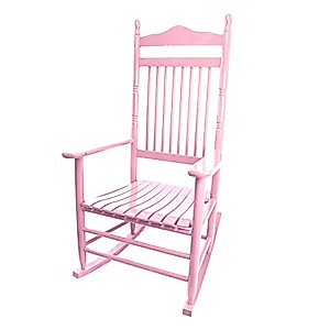 Dixie Seating Calabash Wood Rocking Chair No. 467SRTA Coastal Pink