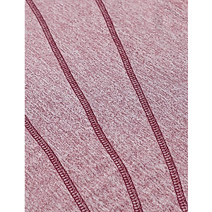 MISS FORTUNE Long Sleeve Gym Tops for Wmen, Loose Yoga Top Running Exercise Wear Round Neck Workout Clothing Active Tshirts Hiking Clothes Pink 3XL