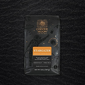 Copper Moon Whole Bean Coffee, Medium Roast, Stargazer Blend, 2 Lb
