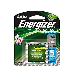 Energizer AAA Rechargeable Batteries - AAA, 4 Batteries per Pack(sold in packs of 3)