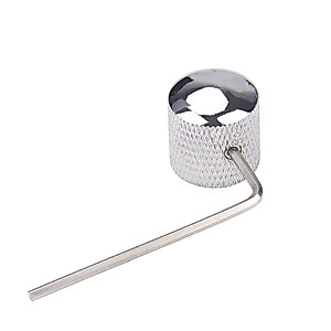 XIYANGJUAN 4Pcs Metal Guitar Knobs Chrome Volume Tone Control Knobs Silver Dome Knobs with with Allen Keys for Fender Telecaster Gibson Les Paul Electric Guitar Bass Accessories