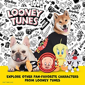 Looney Tunes for Pets Halloween Day of The Dead Daffy Duck & Lola Bunny Silo Pet Squeaker Toys 2 Piece | Squeaky Dog Toys Small Dog Toys for Small Dogs | Halloween Dog Chew Toys,FF18362