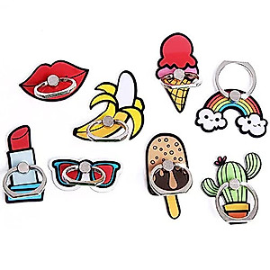 Kinizuxi Cell Phone Ring Holder Stand,360 Degree Rotation Finger Ring Kickstand Cute Phone Finger Ring Grip Stand Compatible with iPhone Smartphone and Tablet(3 Packs)