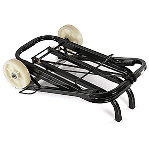 JF-XUAN Cart Folding Hand Truck with Luggage Shopping Trolley,Carts with Extendable,Durable Portable Folding Telescopic Handle Aluminum Alloy Cart