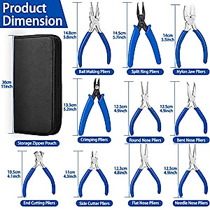 Jewelry Pliers, Shynek Set of 10 Professional Jewelry Making Pliers Tools Craft Pliers Set Wire Wrapping Tools for Jewelry Making Supplies