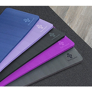 SukhaMat Yoga Knee Pad - NEW! 15mm (5/8") Thick - The best yoga knee pad for a pain free practice. Cushions pressure points. Complements your full-size yoga mat. (Dark Blue)