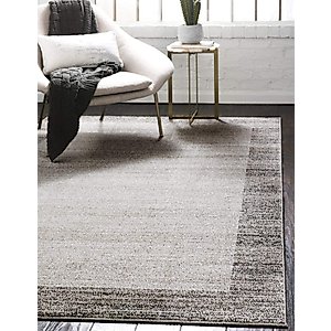 Unique Loom Del Mar Collection Area Rug - Abigail (2' 2" x 3' 1" Rectangle, Light Gray/ Black)
