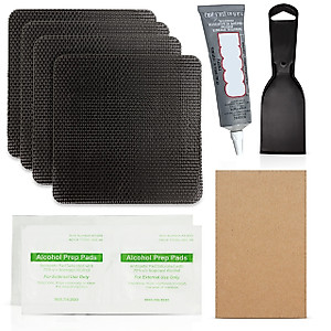 Trampoline Repair Patch Kit 4 x 4 Square Patches for Repairing Holes or tears in a Trampoline Mat (Square)