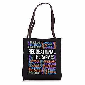 Recreational Therapy Words Gift Therapist RT Month Gifts Tote Bag