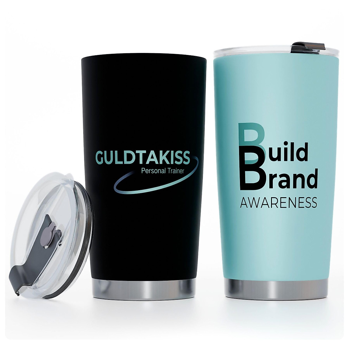 Custom Stainless Steel Tumbler - Personalized 20oz Insulated Drinkware (No Handle) - Travel Mug with Lid and Straw - Upload Your Design, Photo, or Logo - Perfect for Anniversary or Birthday Gifts