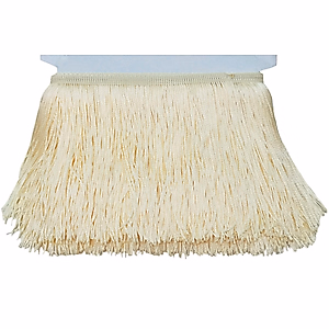 Lauthen.S 10 Yards of 6" Chainette Fringe Trim Tassel Sewing Trim for DIY Craft Latin Dress Lamp Shade Decoration Beige