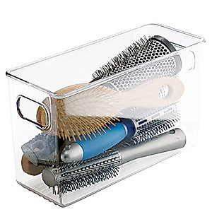 InterDesign Linus Plastic Countertop, Closet, and Vanity Organizer, Storage Bin for Bathroom, Bedroom, Office, Craft Room, Kitchen, Small