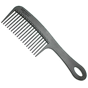 Chicago Comb Model 8 Carbon Fiber, Made in USA, Anti-static, Detangling & Shower comb, adds Lift & Volume, 8.5 inches (21.5 cm) long