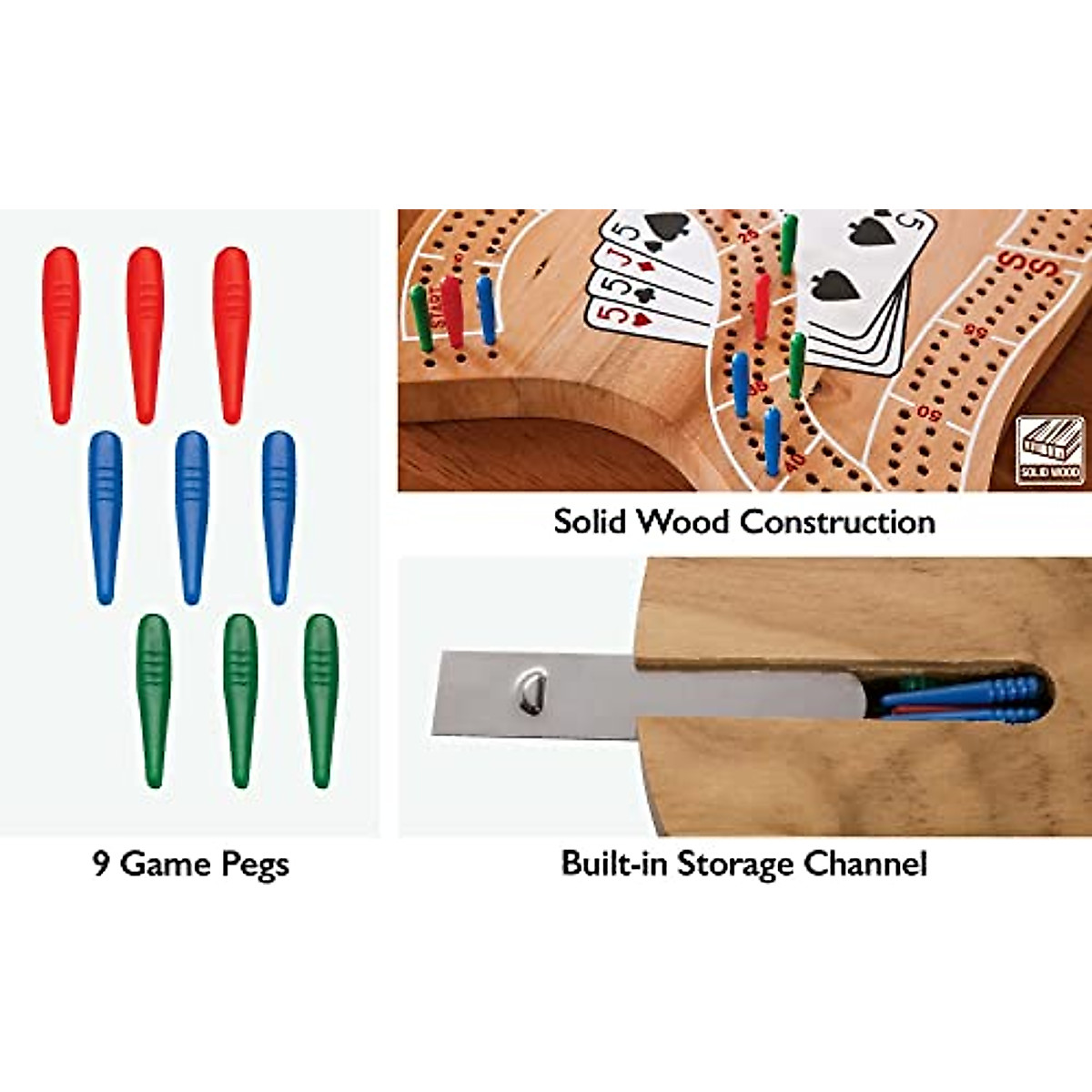 Mainstreet Classics Wooden "29" Cribbage Board Game Set