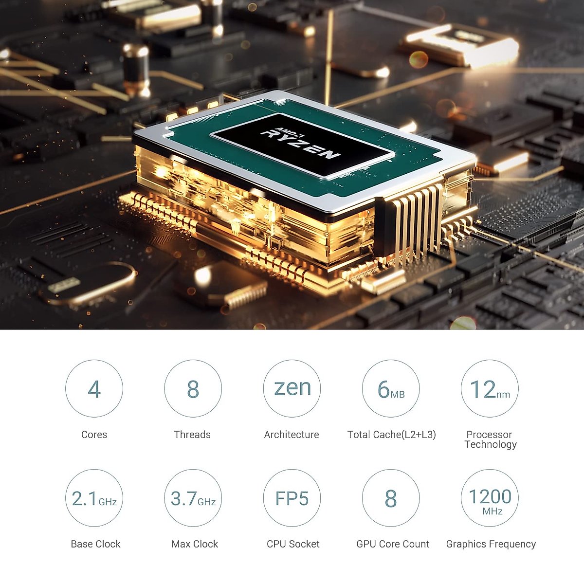 MINISFORUM DeskMini UM350 Mini PC AMD Ryzen 5 3550H DDR4 16GB RAM + 512GB NVMe SSD Desktop Computer, HDMI/DP/USB-C 4K@60Hz Triple Screen Support, 2.5G LAN, Radeon Vega 8 Graphics Mini Computer