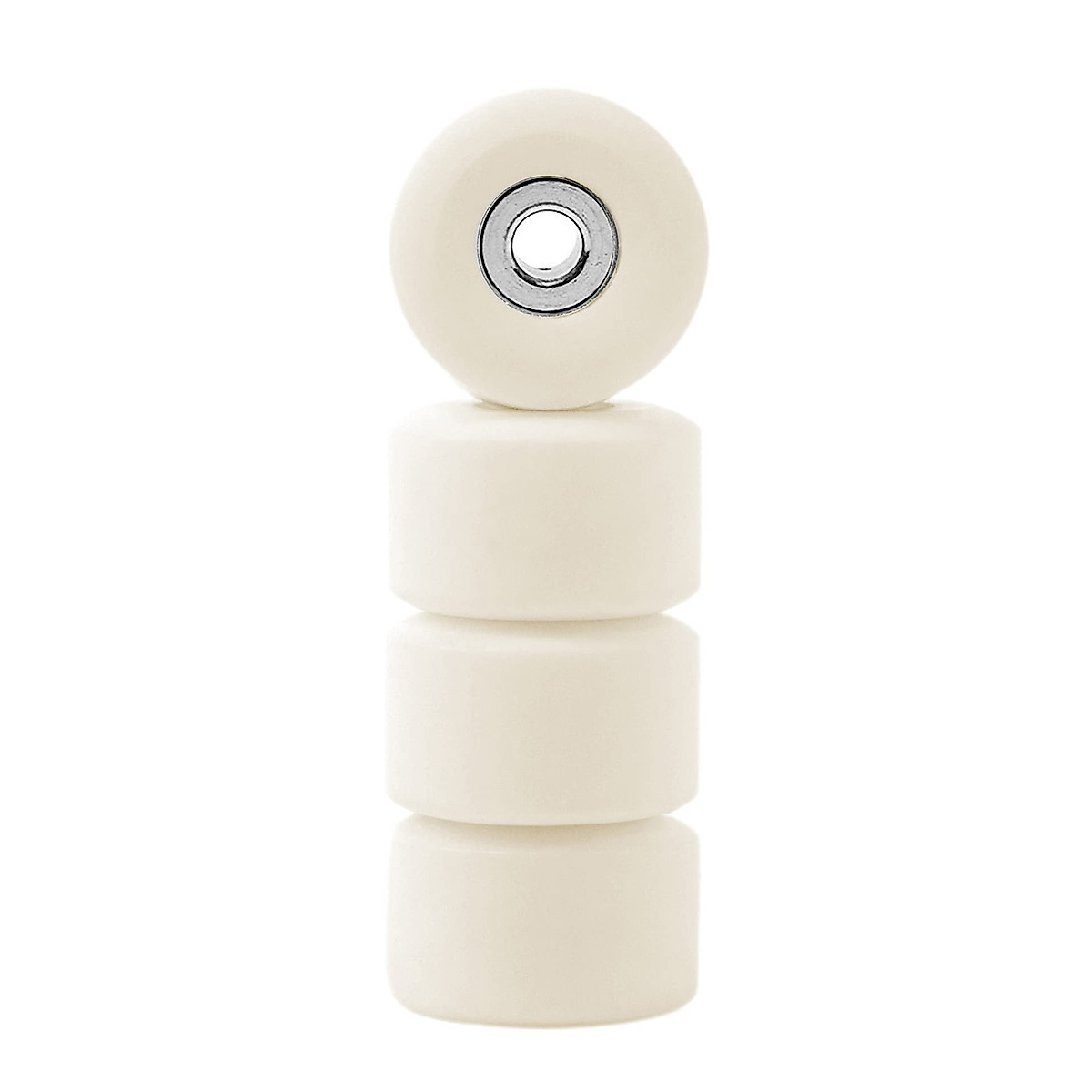 Teak Tuning Apex 61D Urethane Fingerboard Wheels - New Street Shape, 7.7mm Diameter - Ultra Spin Bearings - Made in The USA - Cream Colorway