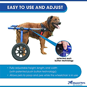 Walkin' Wheels Dog Wheelchair - for Large Dogs 70-180 Pounds - Veterinarian Approved - Dog Wheelchair for Back Legs