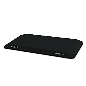 aeris Muvmat - Thick Anti Fatigue Mat for Standing Desks – Premium Kitchen Mat- Ergonomic 2-Zone Standing Desk Mat - Durable Non- Slip Home Office Mat with Pure Black Cover