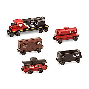 Canadian National 5-Car Wooden Toy Train Set by Whittle Shortline Railroad