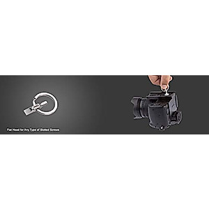 A13 Photographers Multi-Tool For Digital Camera, Tripods and Brackets, Bags, 5/32 (4mm) Allen Wrench Hex and Flat Head Key Chain Tool